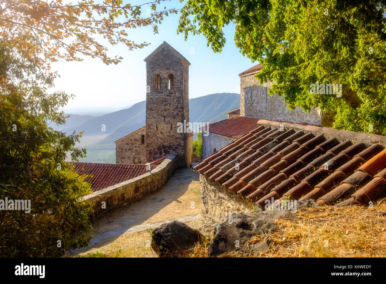 Scenic view of Nekresi monastery in dreamy sunlight, Country of Georgia ...