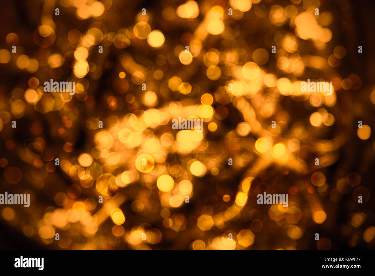 Glowing Bronze Lights Background, Party, Celebration Or Christmas ...