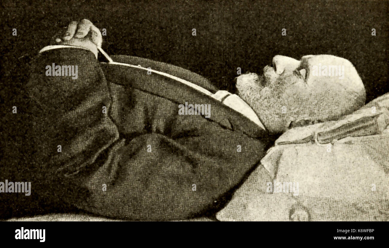 Pyotr Il'ych Tchaikovsky on on his deathbed. Russian composer 1840-1893 ...