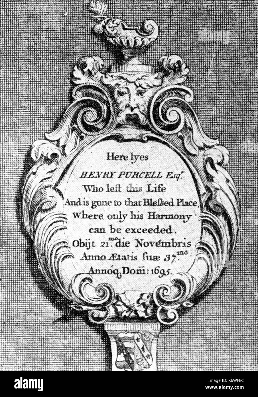 PURCELL - Epitaph over tombstone in Westminster Abbey English Composer ...