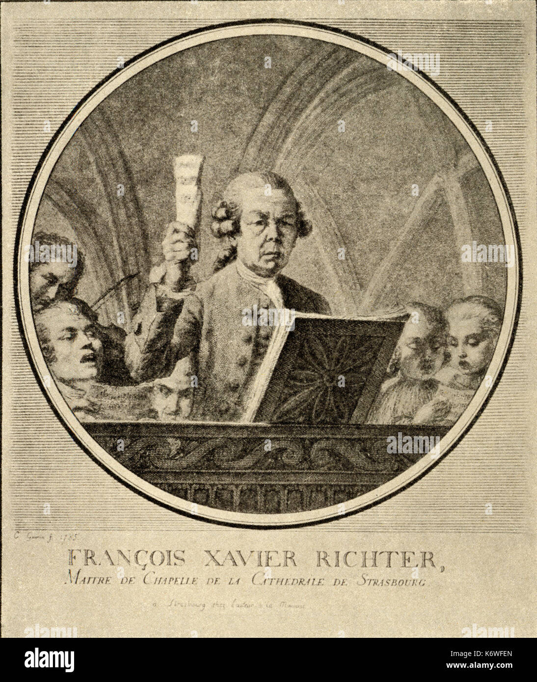 Francois X RICHTER. / Frantisek Xaver German Composer, 1709-89. Member ...