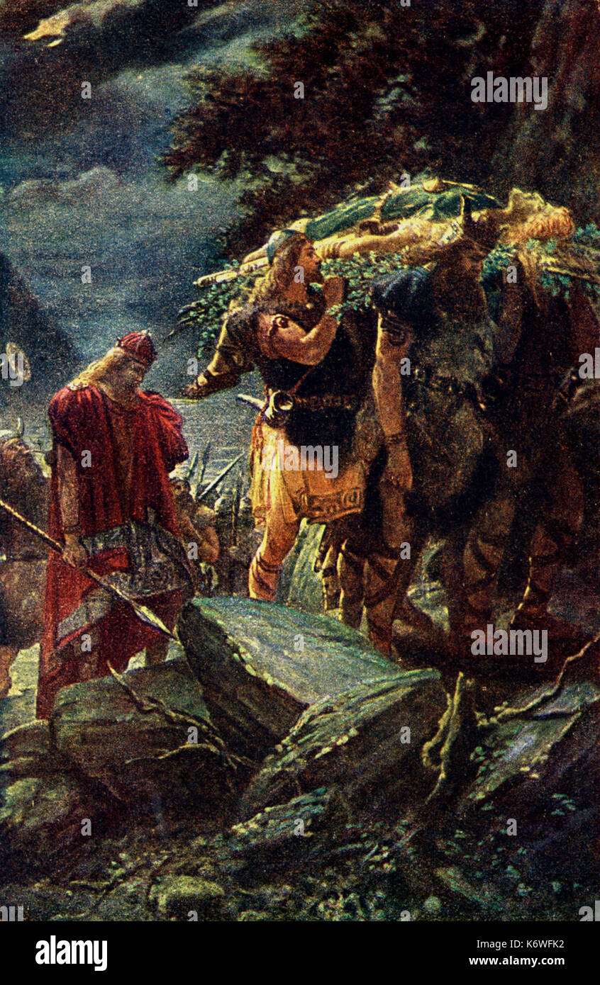 Wagner's 'Gotterdämmerung' from the 'Ring Cycle'. Scene from Act III ...