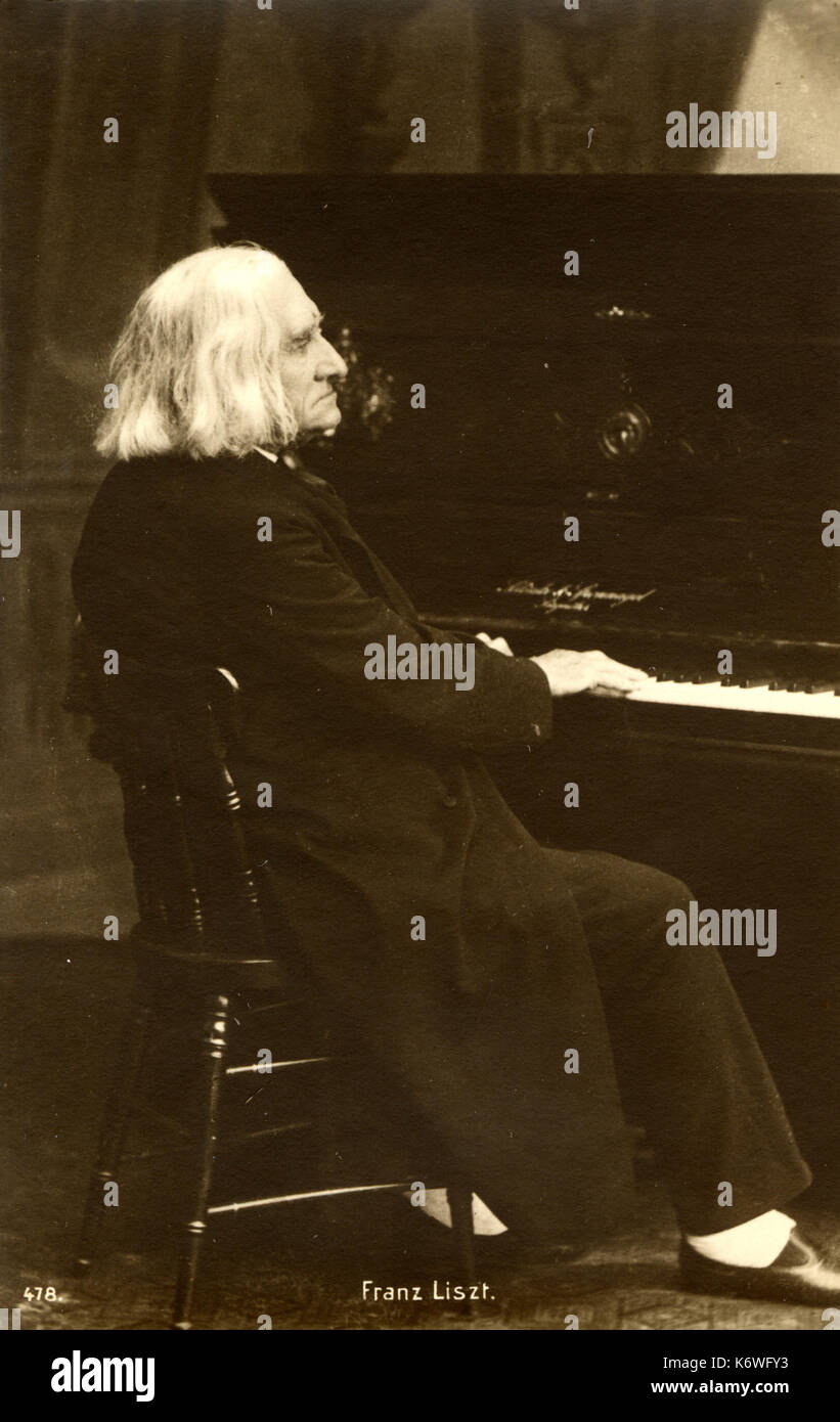 Franz Liszt (old) at piano - Hungarian pianist and composer. 22 October ...