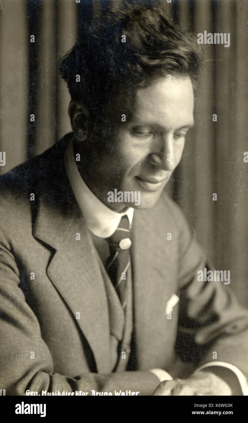 Bruno Walter portrait, ca.mid-1920's German conductor and pianist (1876 ...