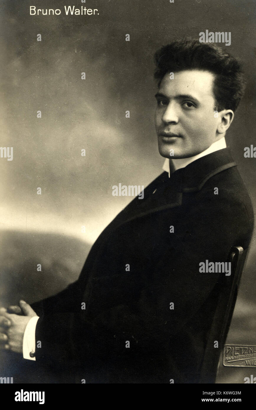 Bruno Walter seated German conductor and pianist (1876-1962 Stock Photo ...