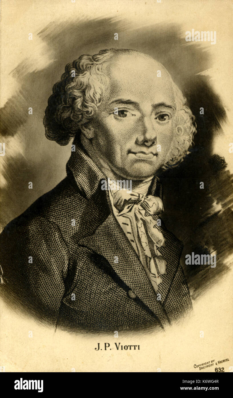 Giovanni Battista Viotti portrait Italian Violinist & Composer, 1755 ...