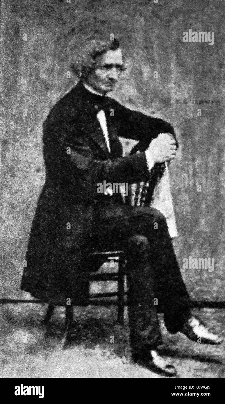 Hector Berlioz - portrait of the French composer. 11 December 1803 - 8 ...