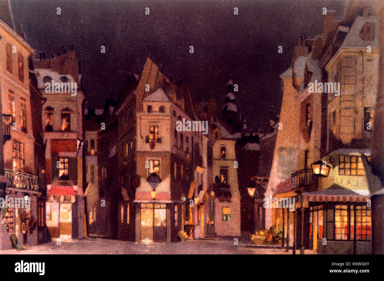 PUCCINI - LA BOHÈME - Act II Set by Adolf Hohenstein for 1897 ...