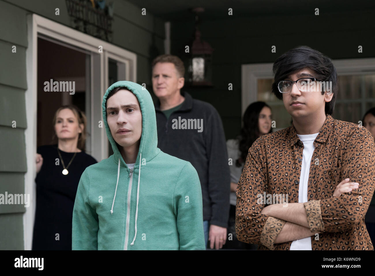 ATYPICAL, l-r: Jennifer Jason Leigh, Keir Gilchrist, Michael Rapaport ...