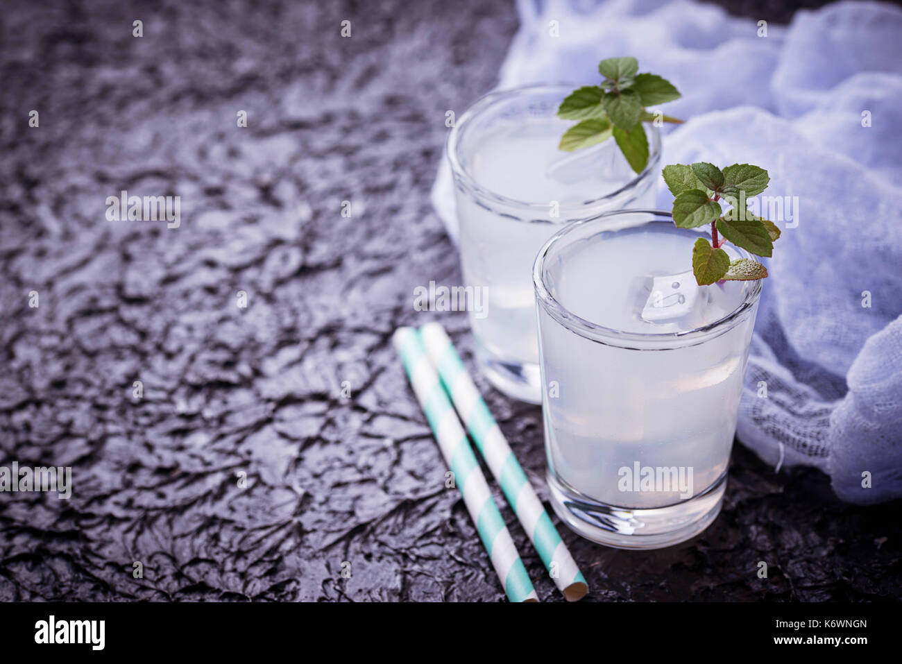 Cold drink with mint Stock Photo - Alamy