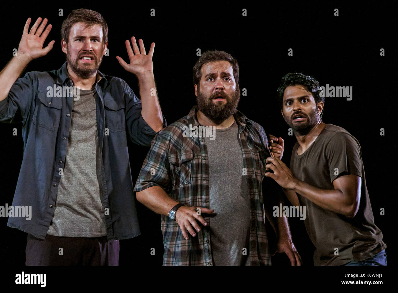 WRECKED, (from left): Zach Cregger, Brian Sacca, Asif Ali, 'Sister ...