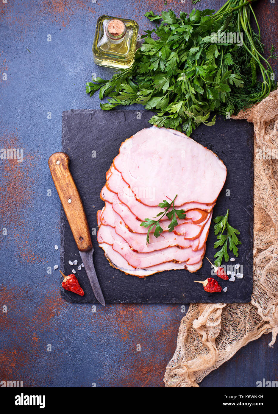 Sliced boiled ham hi-res stock photography and images - Alamy