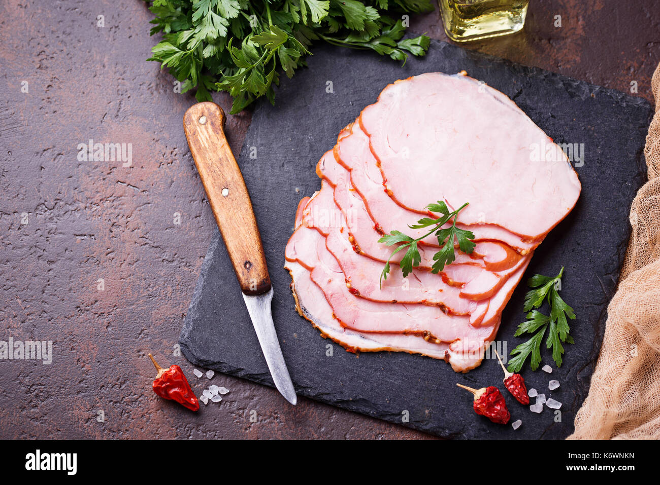 Sliced boiled ham hi-res stock photography and images - Alamy