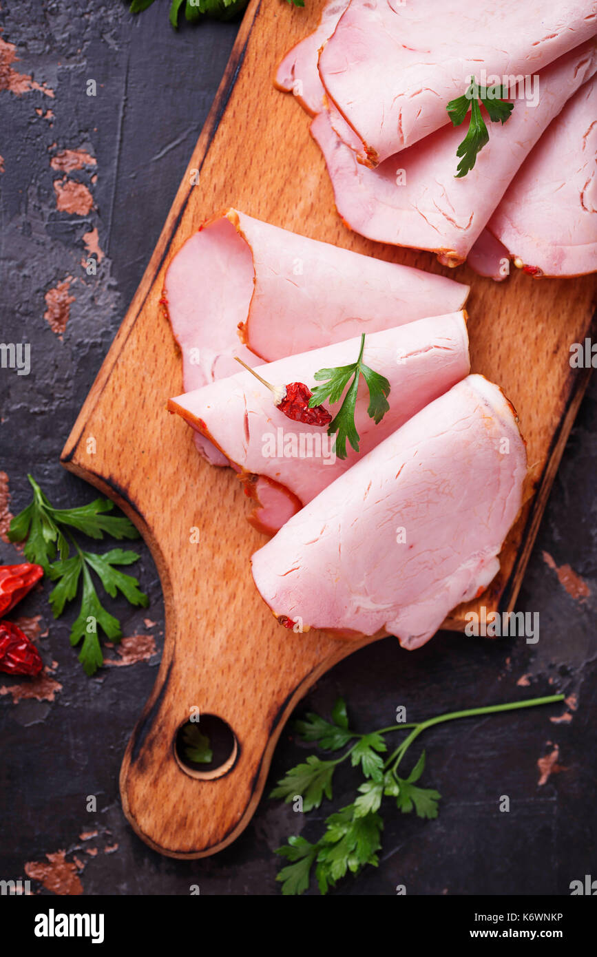 Sliced boiled ham hi-res stock photography and images - Alamy