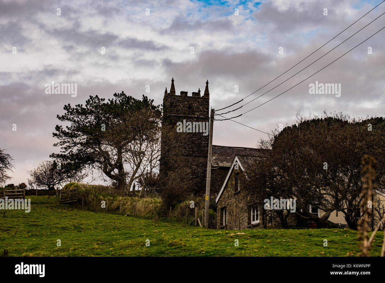 church tower country church Stock Photo - Alamy