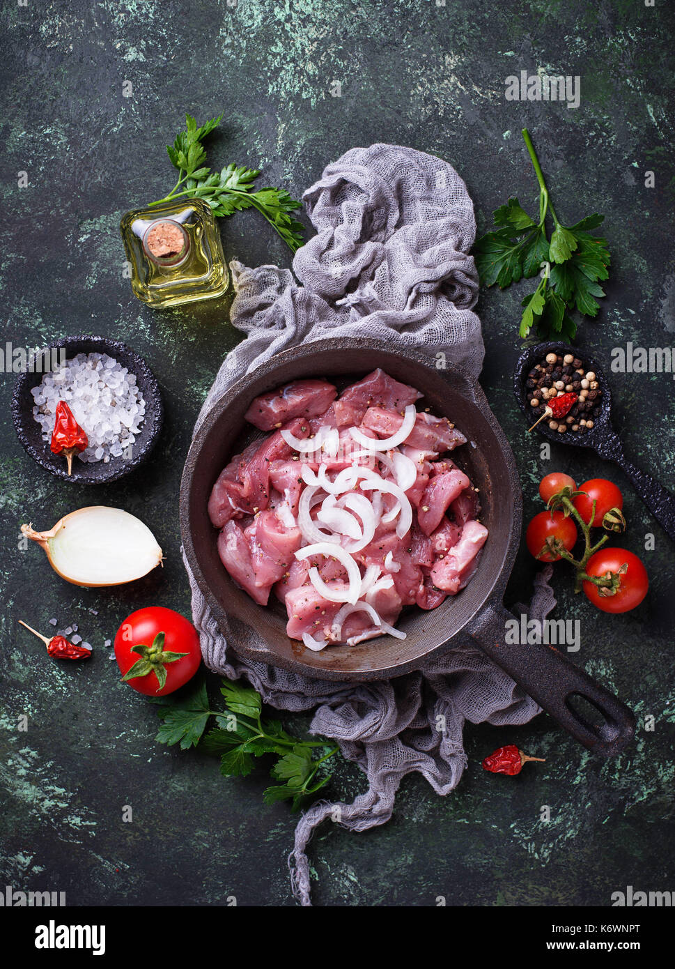 Cooking slices pepper meat hi-res stock photography and images - Alamy
