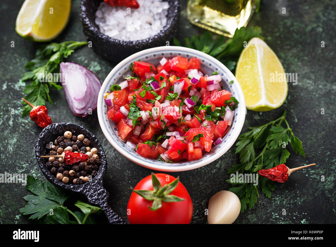 Traditional mexican tomato salsa sauce Stock Photo - Alamy