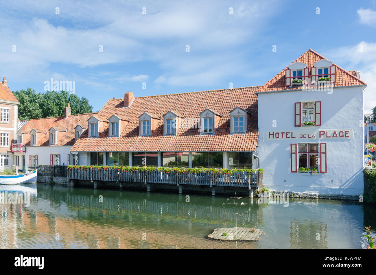Hotel de la Plage and Musee du Moulin in the pretty seaside town of ...
