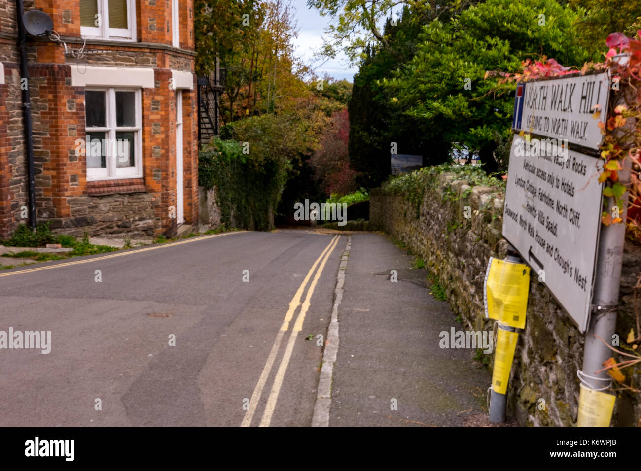 Lynmouth devon hill road hi-res stock photography and images - Alamy