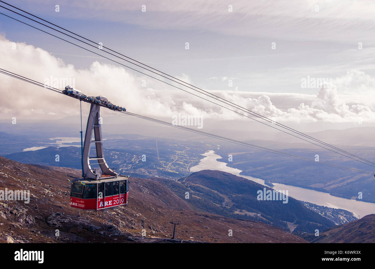 Cable car in Sweden Stock Photo - Alamy