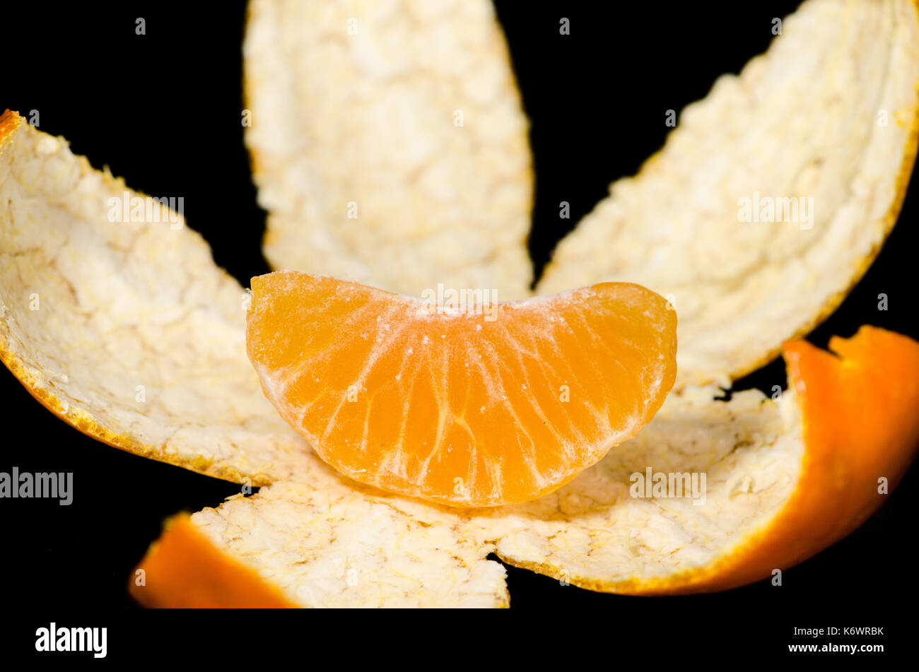 detail of an orange mandarin slice Stock Photo - Alamy