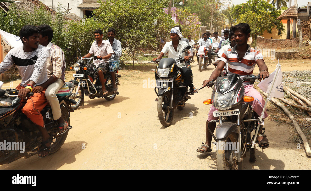 Group of bikers on open road ride Stock Photo - Alamy