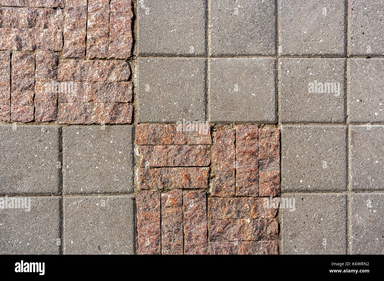 Geometric pattern of stone tiles in different size and facture on ...