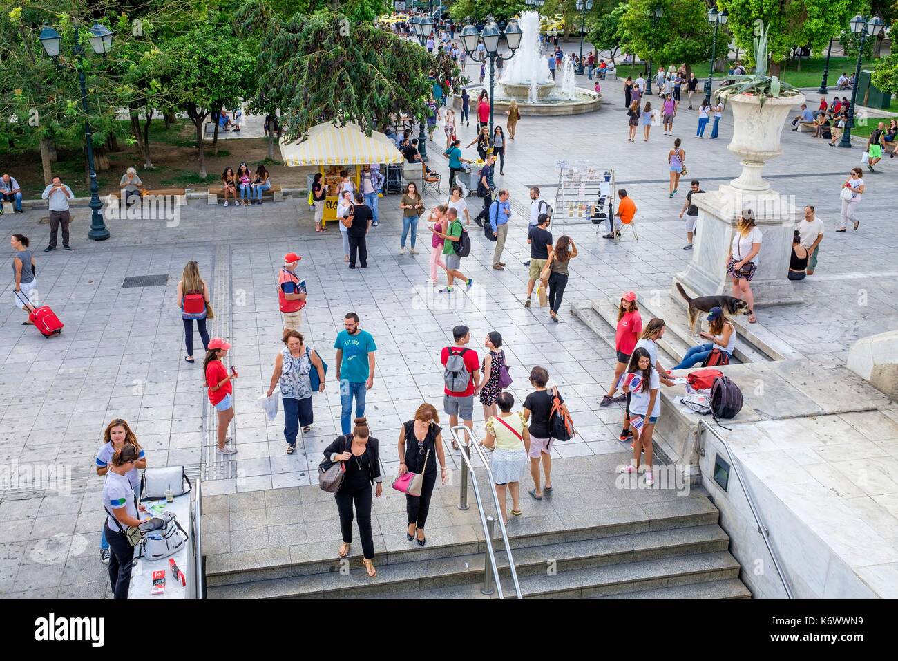 Greece, Athens, Syndagma square, central square of Athens Stock Photo ...