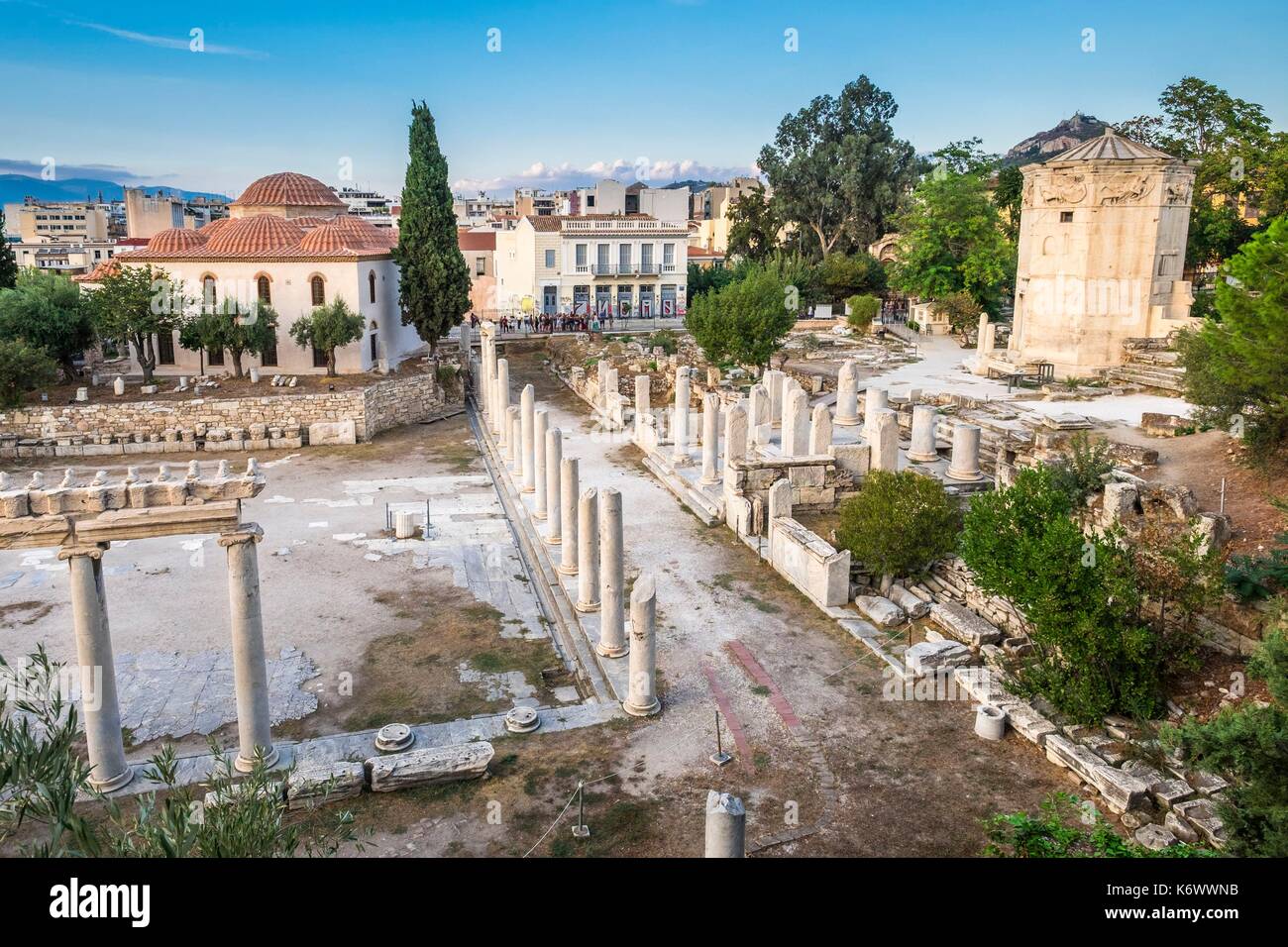 Greece, Athens, Plaka district, roman Agora, the Tower of the Winds ...