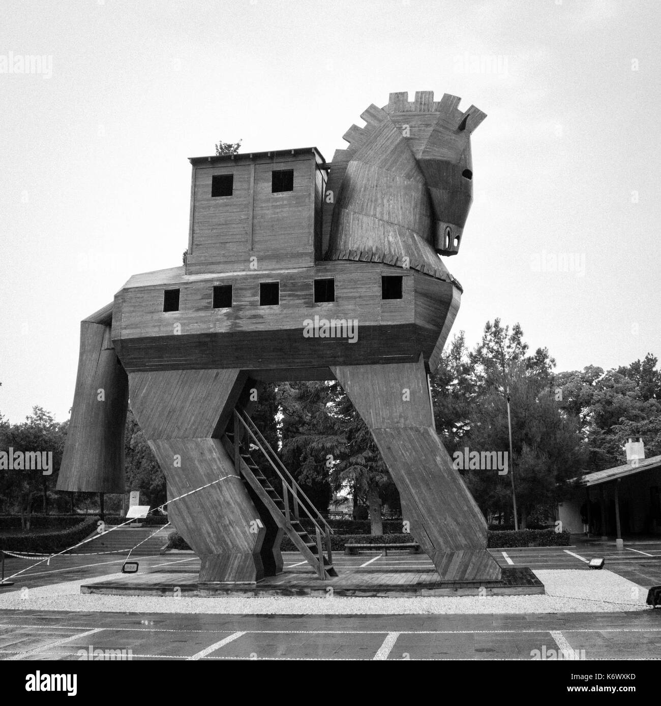 Troy trojan horse Black and White Stock Photos & Images - Alamy