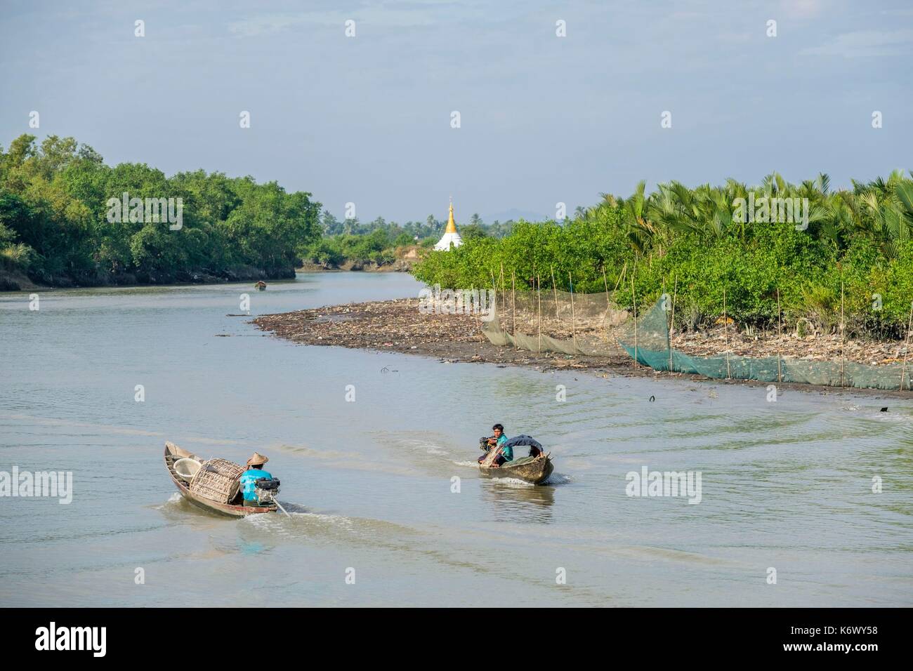 Myanmar (Burma), Rakhine state (or Arakan state), archeological site of ...
