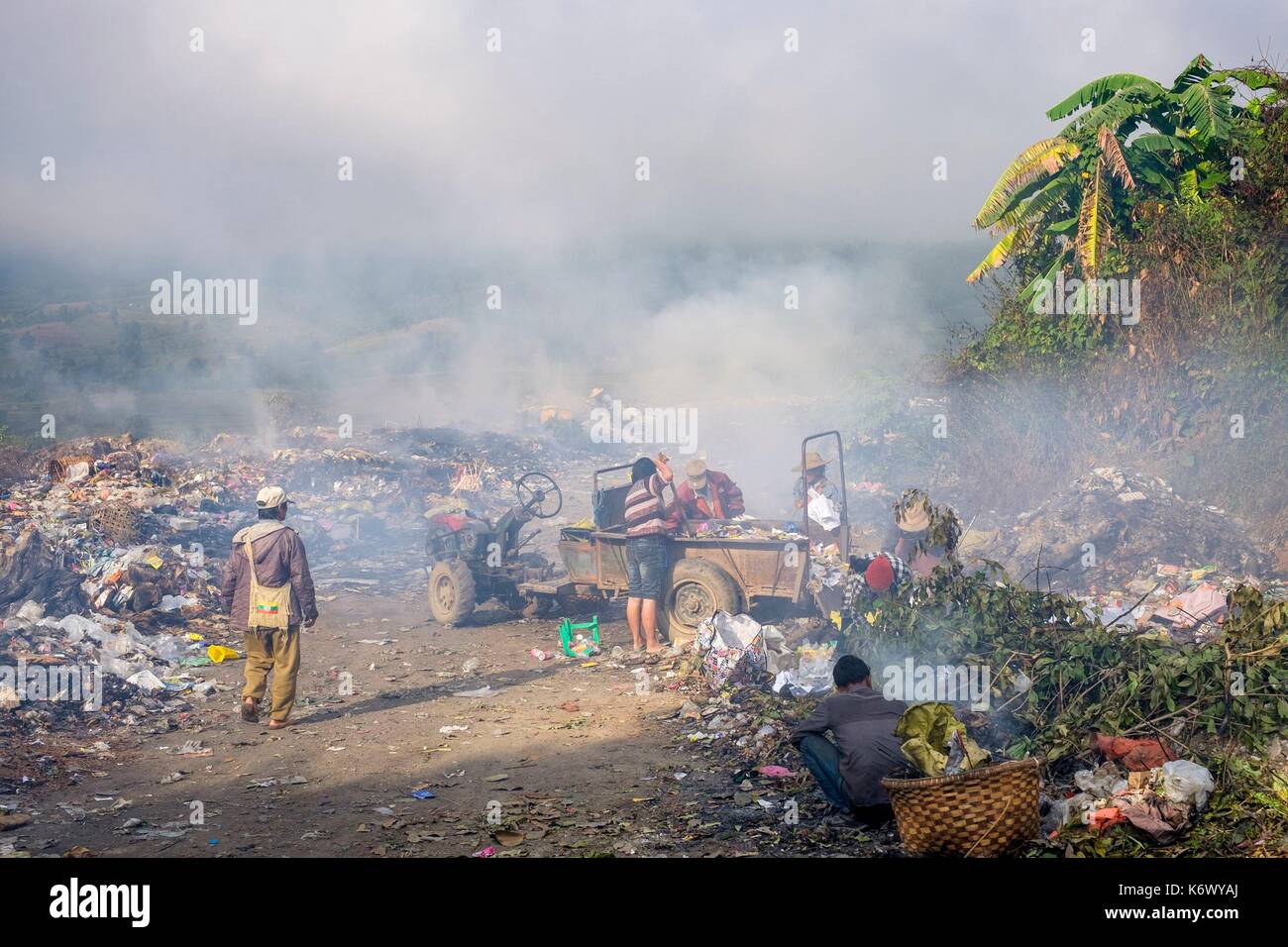 Myanmar (Burma), Shan state, Hsipaw, rubbish dump Stock Photo - Alamy