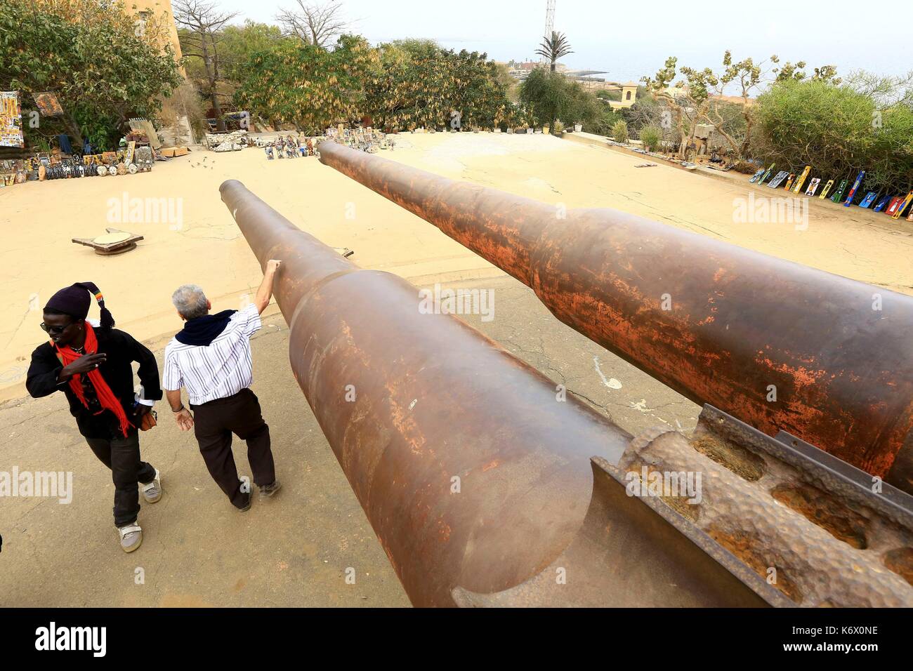 Senegal, Dakar, GorŽe Island, Castel, the Canon dating from the Second ...