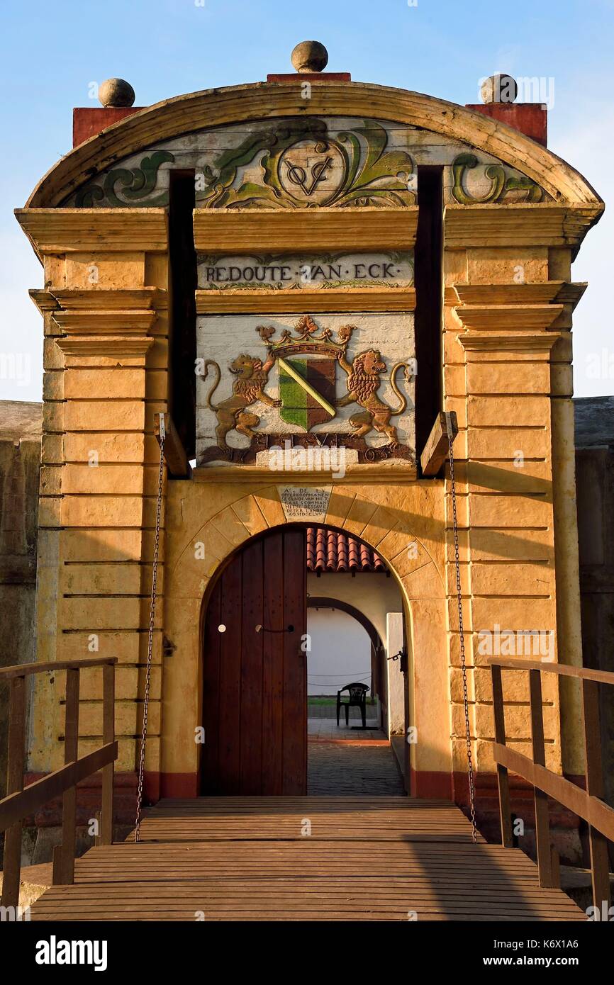 Sri Lanka, Southern province, Matara, entrance gate of the Star Fort ...