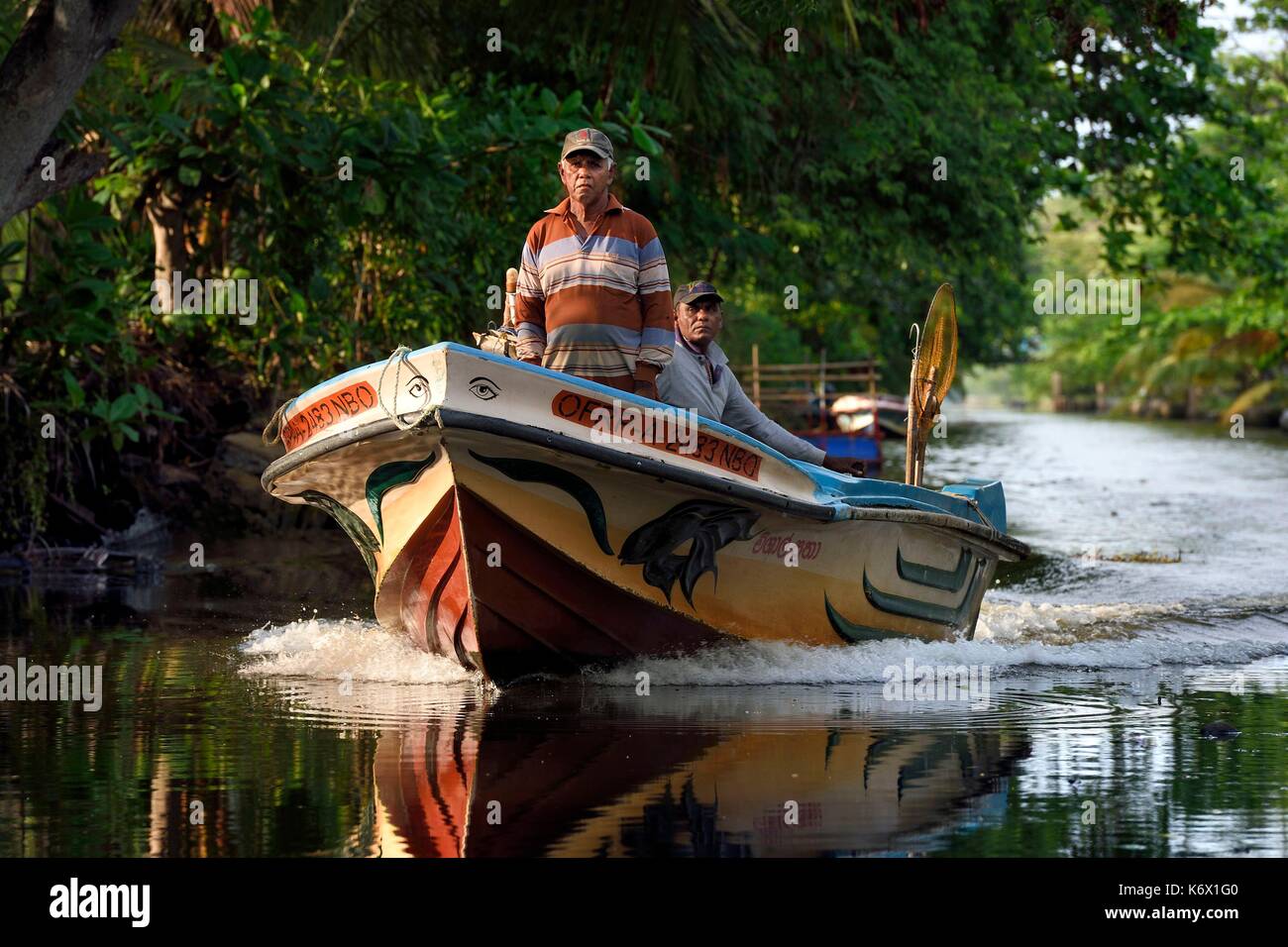 Sri Lanka, Western province, Dutch Canal (Hamilton Canal) between ...