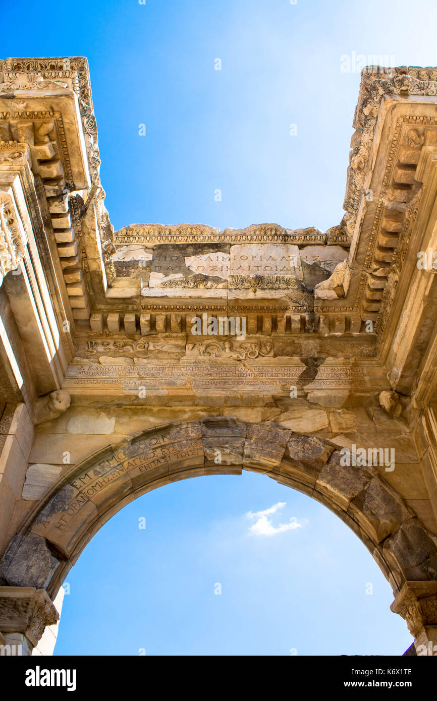 Gateway to the agora at Ephesus Stock Photo - Alamy