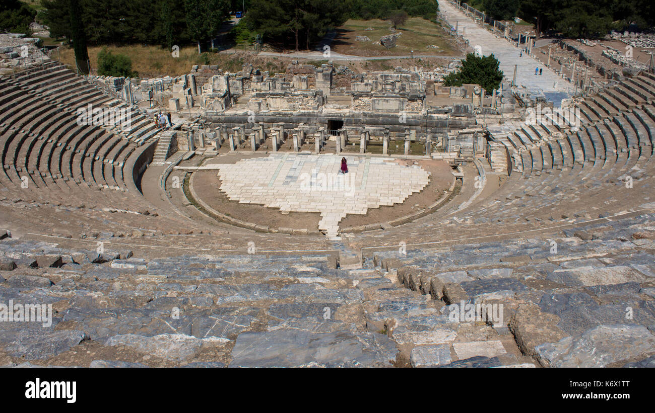 Great theatre at Ephesus Stock Photo - Alamy