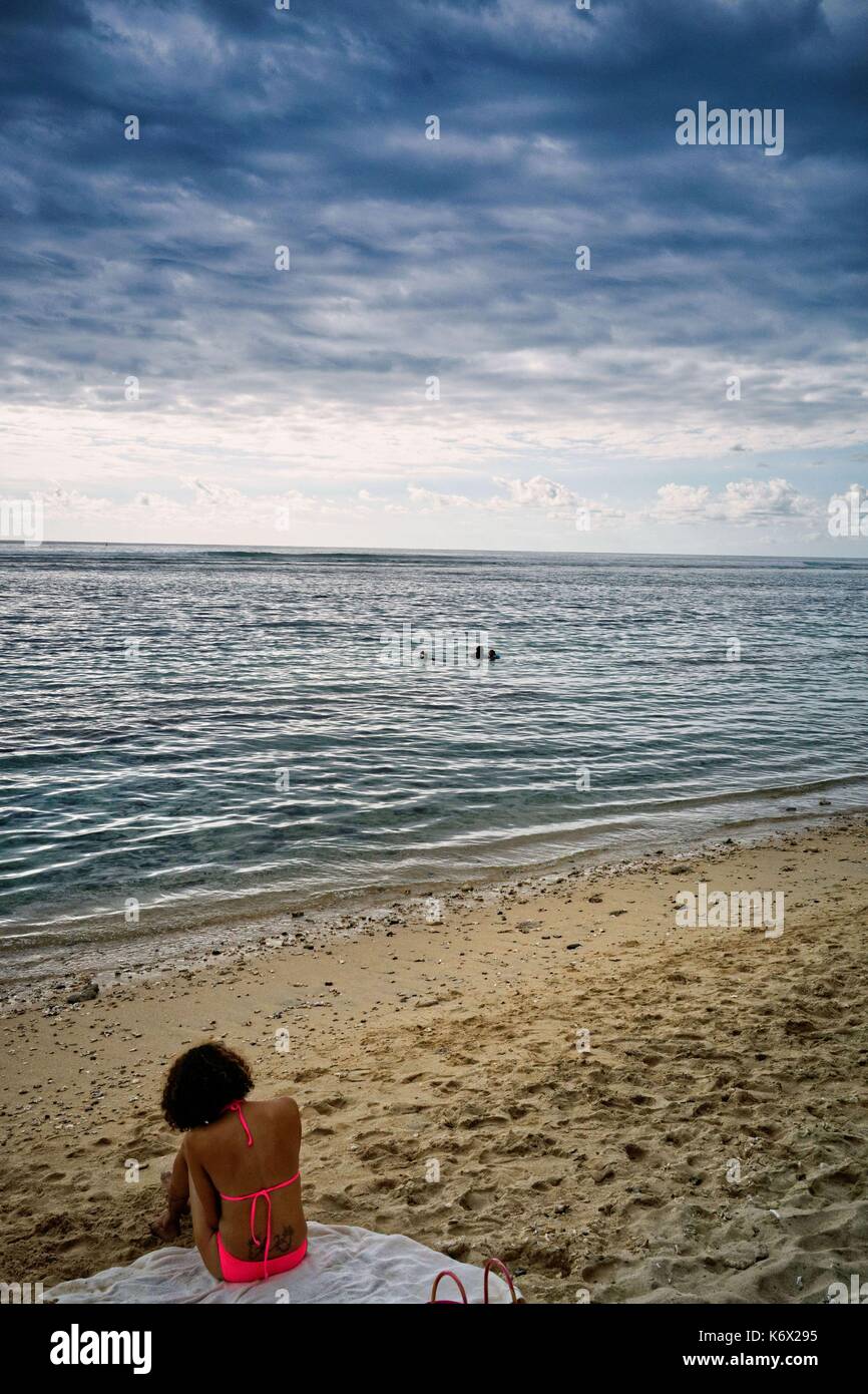 Reunion island beach woman hi-res stock photography and images - Alamy