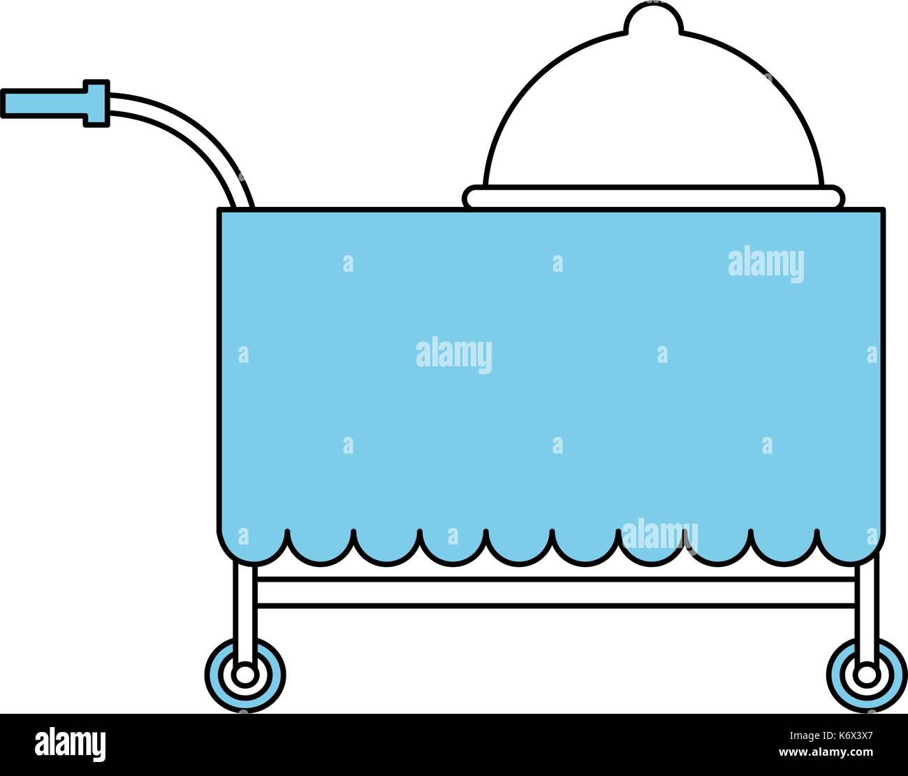 covered silver tray on cart hotel room service related icon imag Stock ...