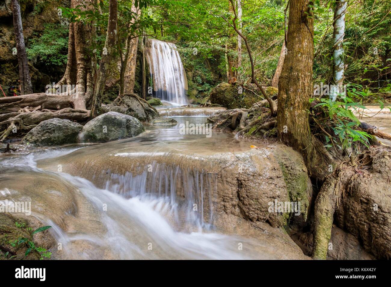 Thailand, Kanchanaburi Province, Si Sawat district, Erawan national ...