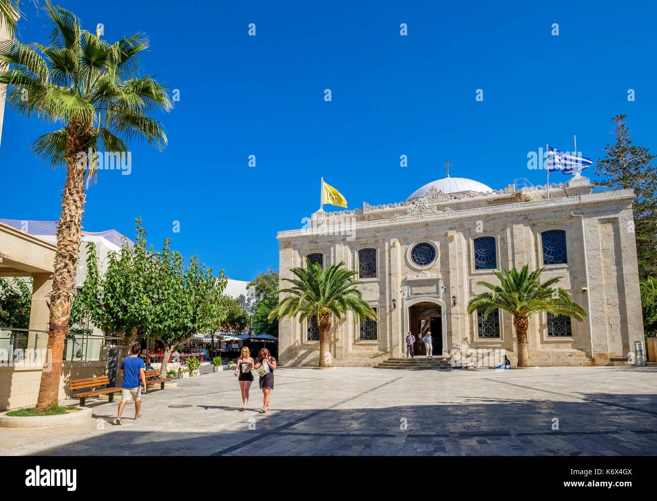 Greece, Crete, Heraklion, Agios Titos Byzantine church founded in the ...