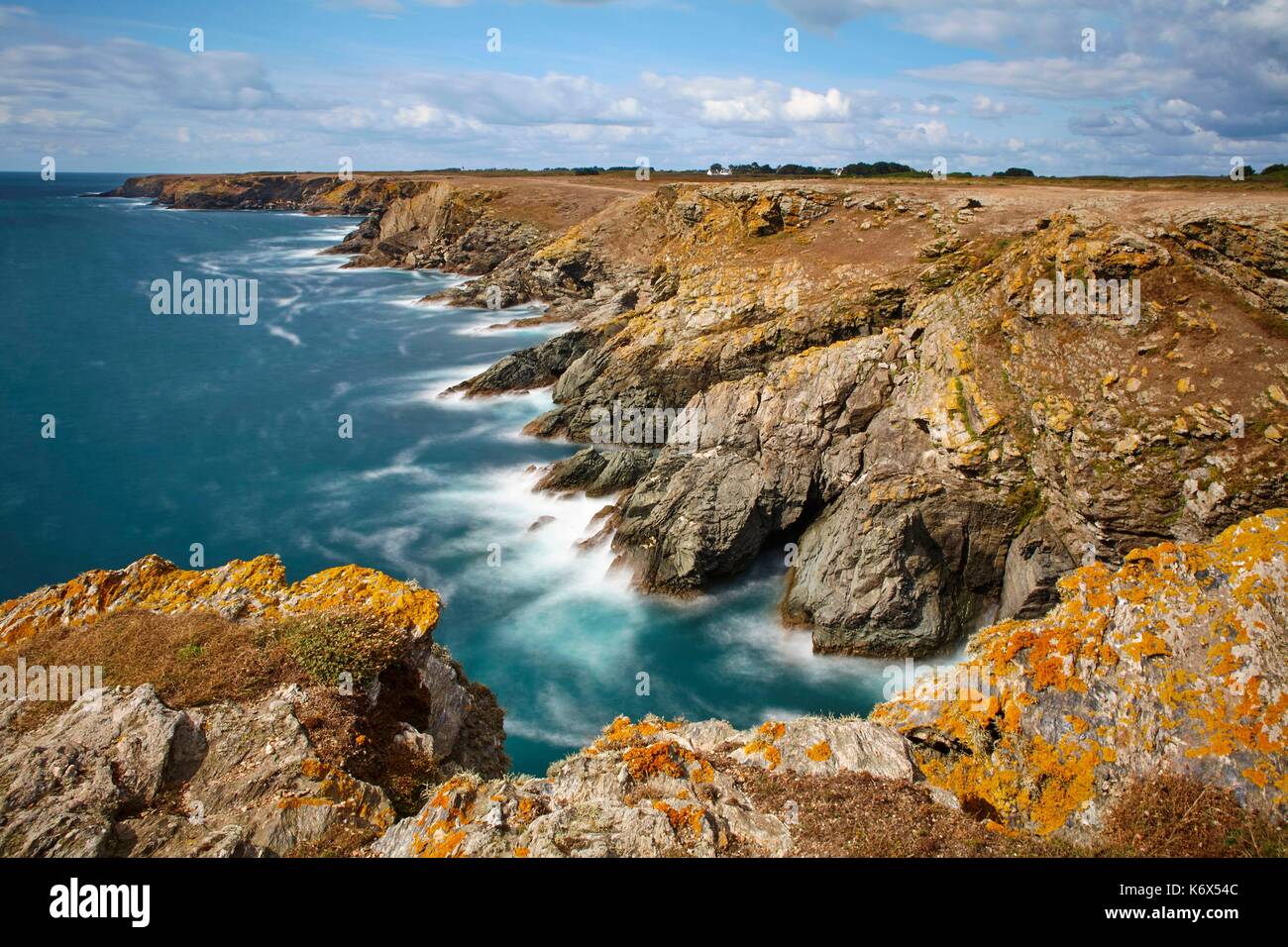France, Morbihan, Groix Island, Trou de l'Enfer (Toul en Ihuern Stock ...