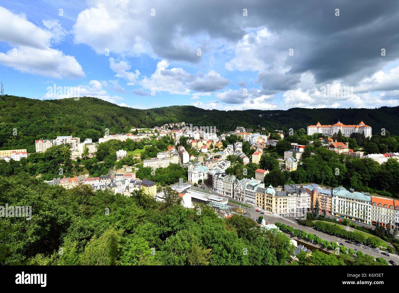 Czech republic, Western Bohemia, historic old town of Karlsbad, Karlovy ...