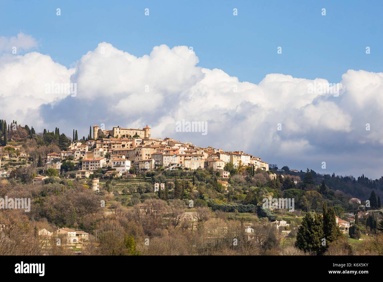 France, Var, old town of Callian and its castle Stock Photo - Alamy