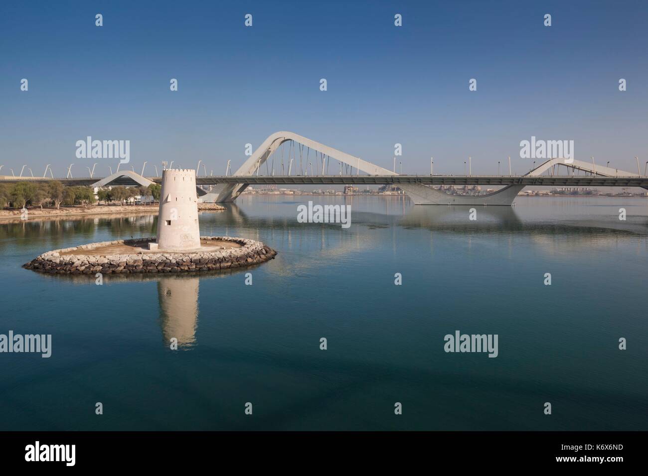 Designed by zaha hadid and old al maqta fort watchtower hi-res stock ...