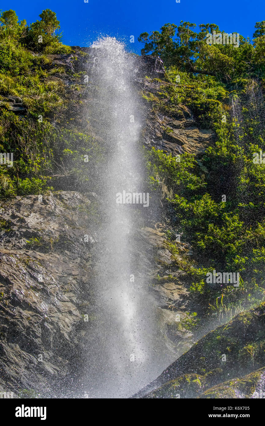 Huge waterfall splashing over edge Stock Photo - Alamy