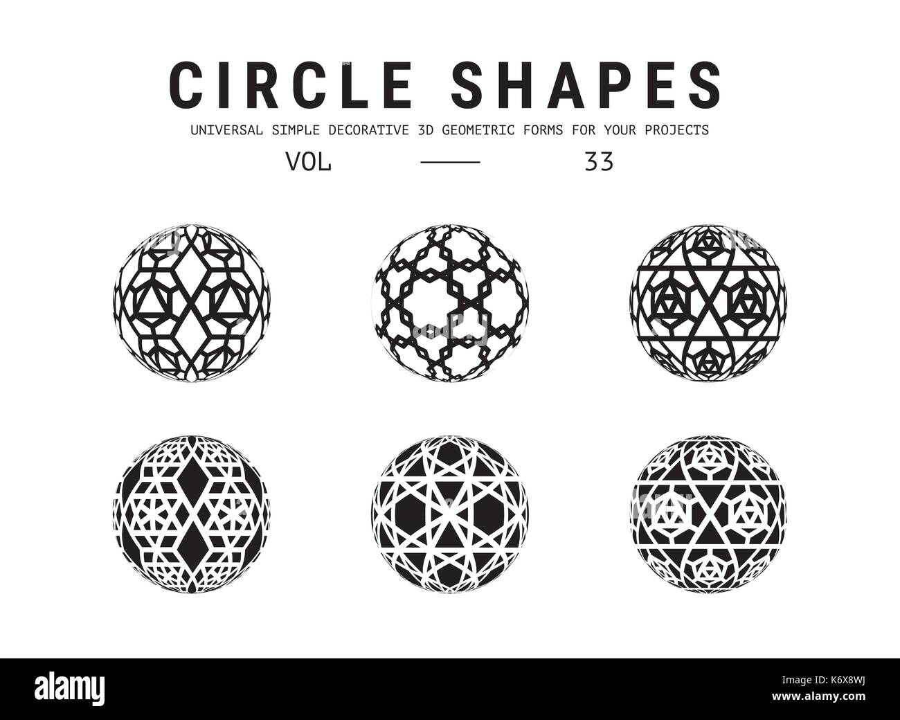 Universal circle shapes set Stock Vector Image & Art - Alamy
