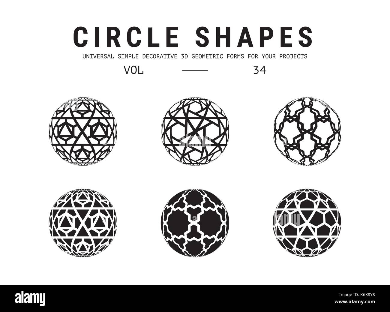 Universal circle shapes set Stock Vector Image & Art - Alamy