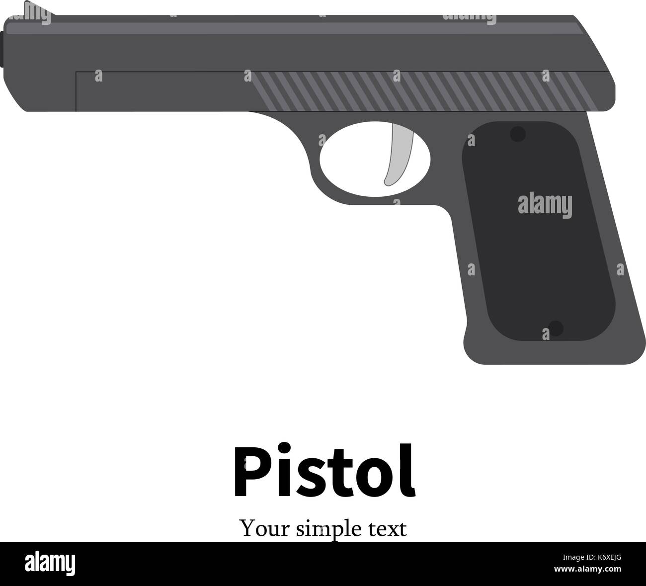 Pistol vector hi-res stock photography and images - Alamy