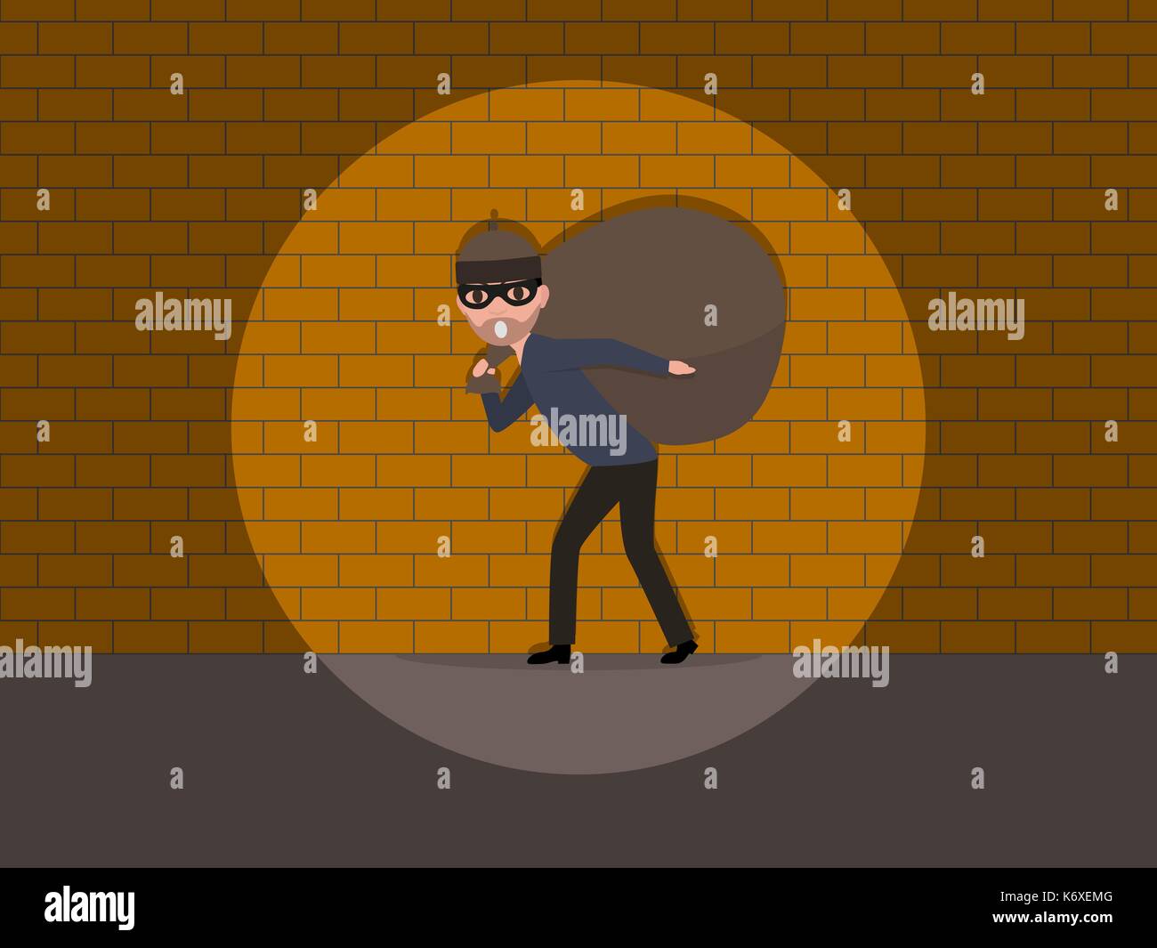 Cartoon burglar hi-res stock photography and images - Alamy